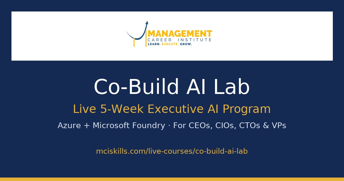 Live Generative AI & Data Science Courses Online | MCI Skills